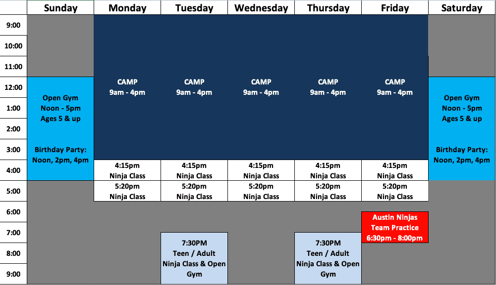 Home - Austin Ninjas | Austin Obstacle Course Training and Classes